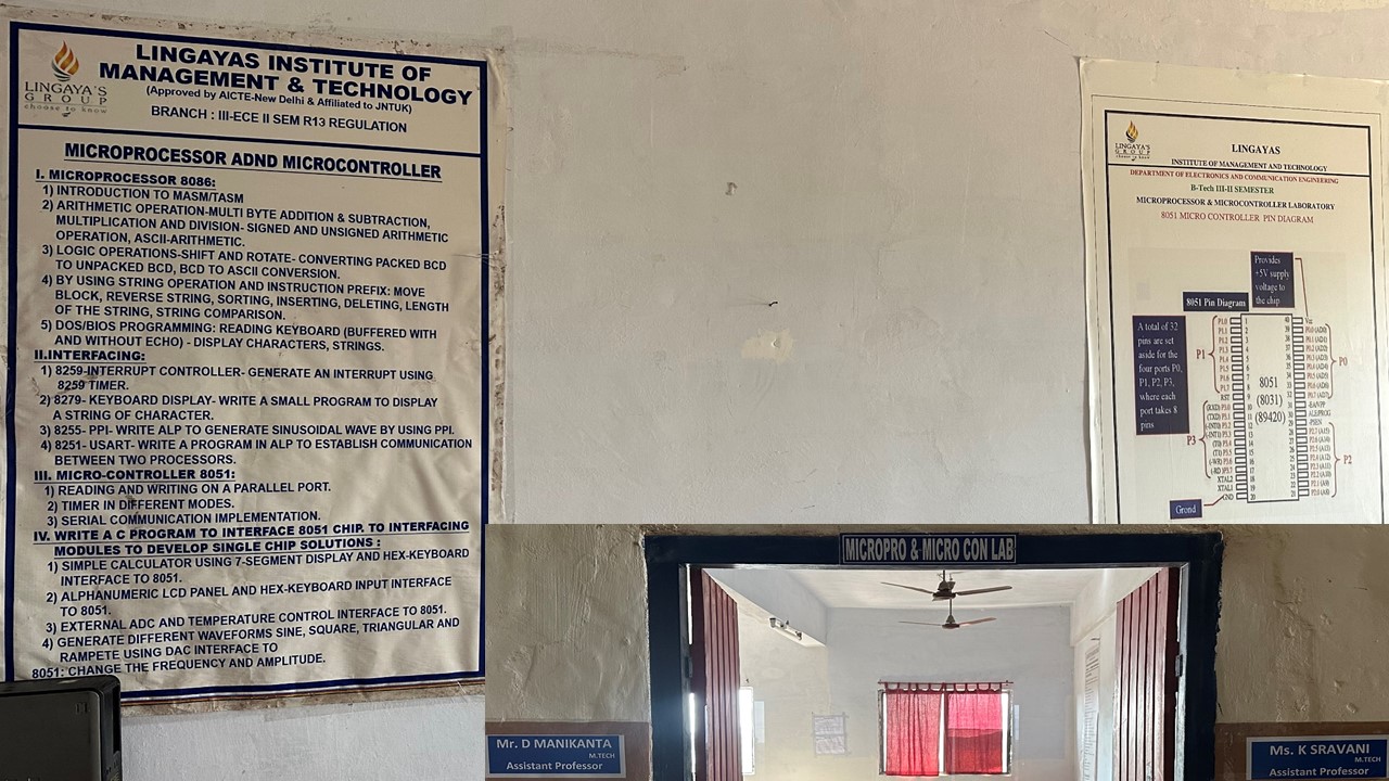 ECE Laboratory – Lingayas Institute Of Management and Technology